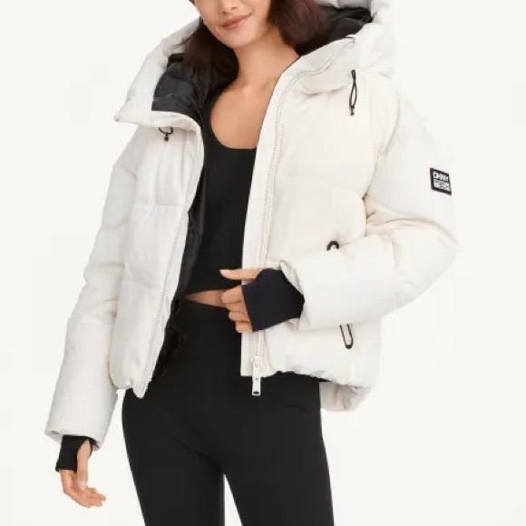 Dkny | Jackets & Coats | Dkny White Puffer Oversized Hood | Poshmark